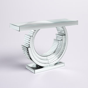 Willa Arlo Interiors Calderwood Contemporary Glass Abstract Console Table & Reviews | Wayfair